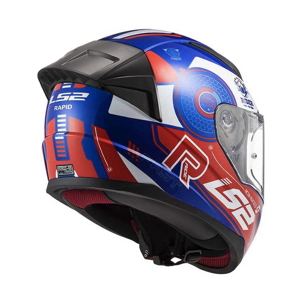 CASCO LS2 FF 353 EVO RAPID STRATUS AZU ROJ BCO | MR7 - Cascos, agv, motos