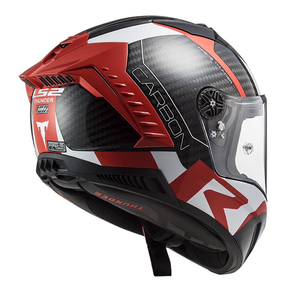 CASCO LS2 FF 805 THUNDER RACING1 ROJO BLANCO | MR7 - Cascos, agv, motos