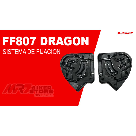 SISTEMA FIJACION LS2 FF807 DRAGON | MR7 - Cascos, agv, motos