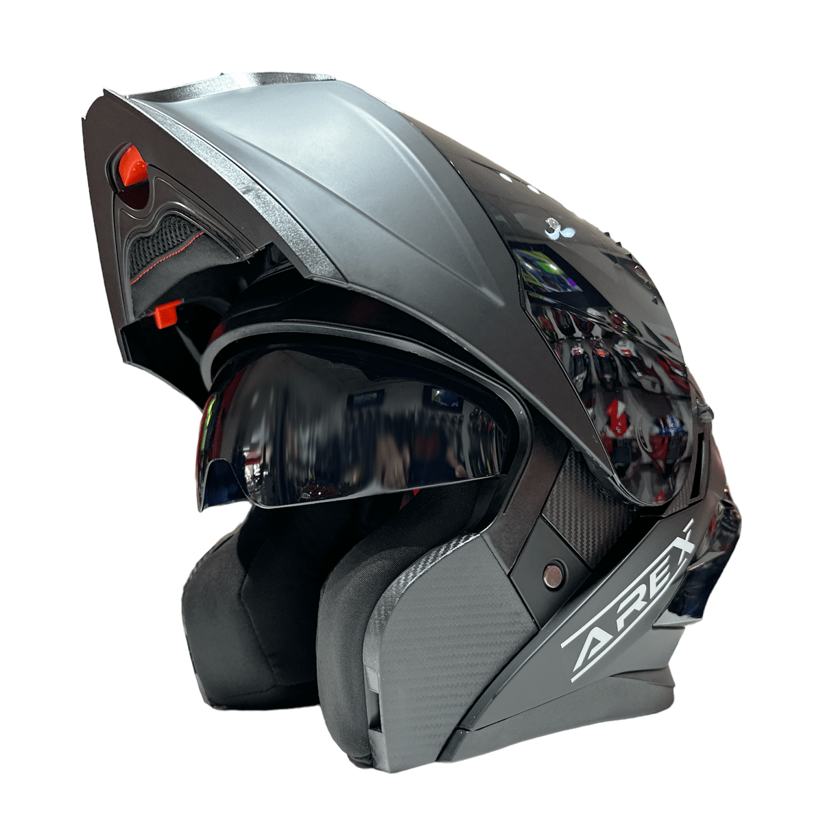 CASCO ABATIBLE AREX MR-903 NEGRO MATTE | mr7b2b