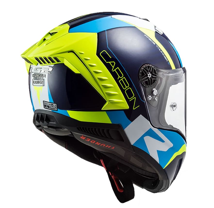 CASCO LS2 FF 805 THUNDER RACING1 AZUL AMARILLO | MR7 - Cascos, agv, motos