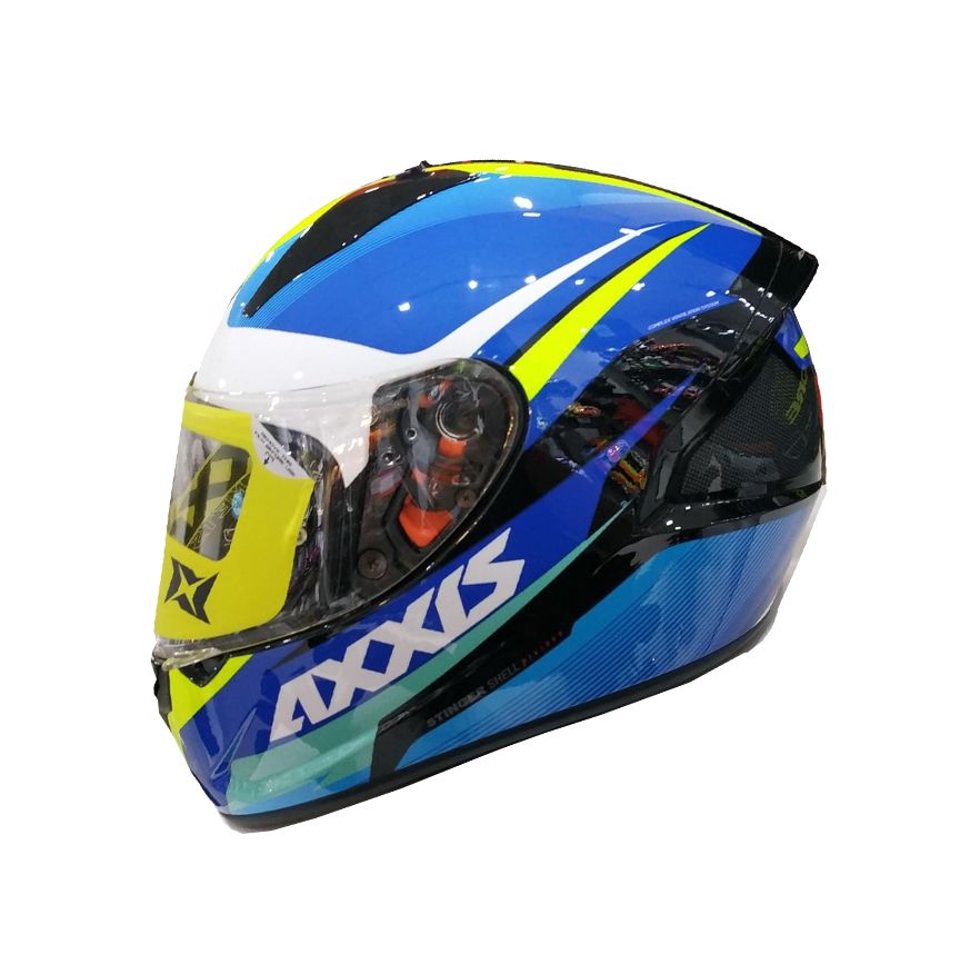 CASCO AXXIS STINGER DIVIDE AZUL BLANCO AMARILLO FLUOR | MR7 - Cascos ...