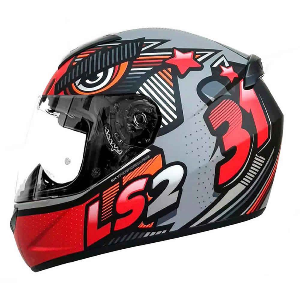 CASCO LS2 FF 352 KHAN GRIS ROJO | MR7 - Cascos, agv, motos