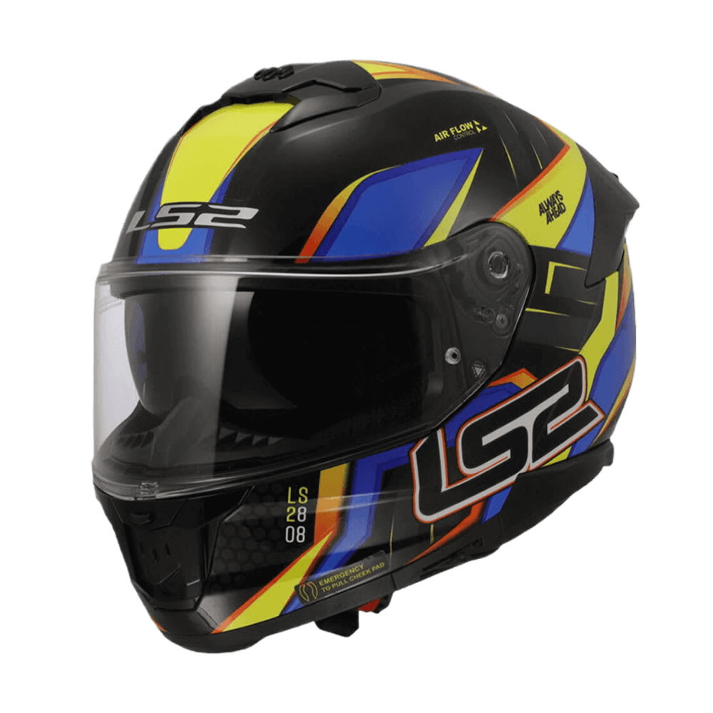 CASCO LS2 FF808 STREAM II TINUX NEGRO AMARILLO | MR7 - Cascos, agv, motos