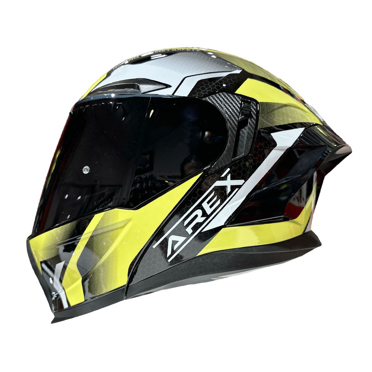 CASCO ABATIBLE AREX MR-903 SHOT BLANCO AMARILLO | Importadora Mr7