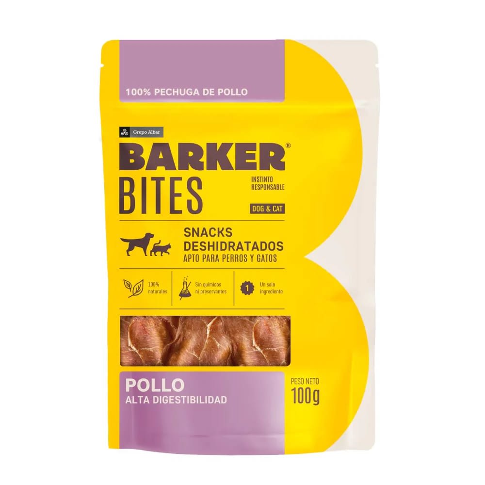 Barker Snacks de pollo 100 gr | Mister Pet