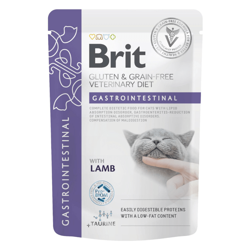 Brit GF Veterinary Diet cat Gastrointestinal with lamb pouch 85 gr ...