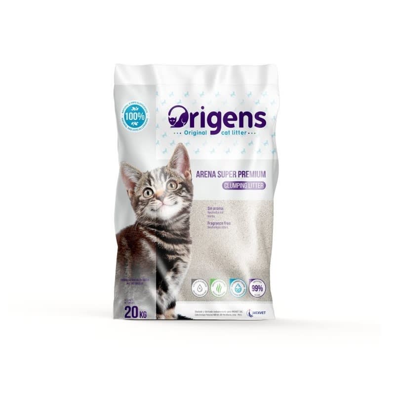 Origens arena Super Premiun sin aroma 20 Kg | Mister Pet