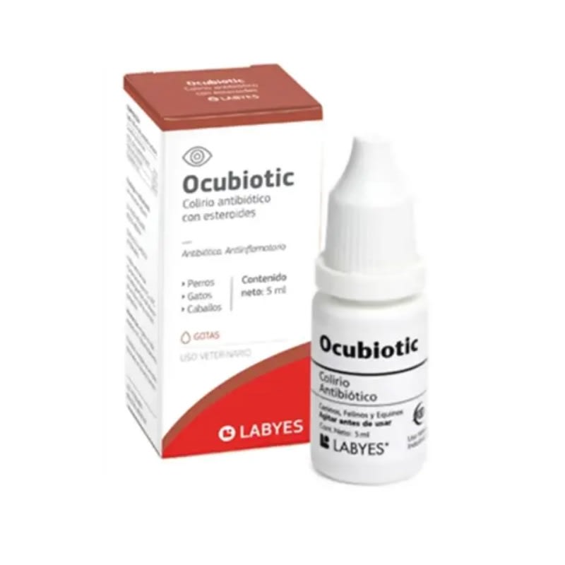 Ocubiotic colirio antibiótico con esteroides 5 ml | Mister Pet