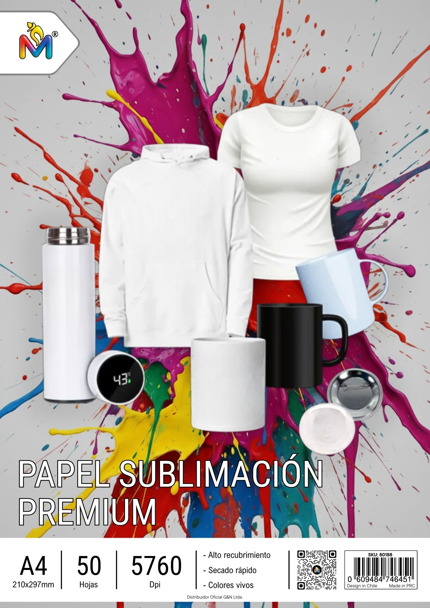 Papel Sublimación A4 – 50 Hojas Premium 5760 Dpi | malikcomputacion