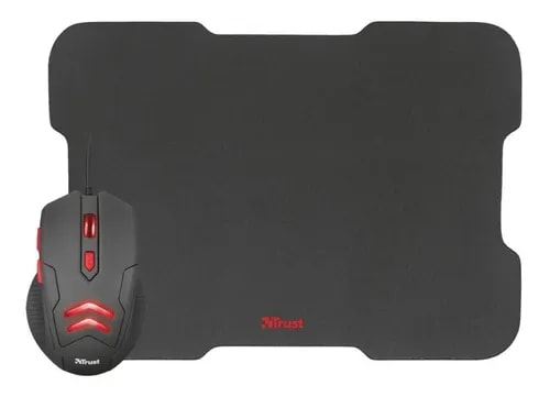 TRUST ZIVA GAMING MOUSE & PAD BLACK 3000 DPI | malikcomputacion