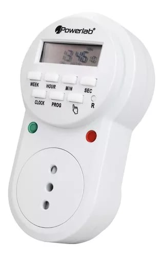 POWERLAB TIMER DIGITAL SEMANAL 2000W 24/7 | malikcomputacion