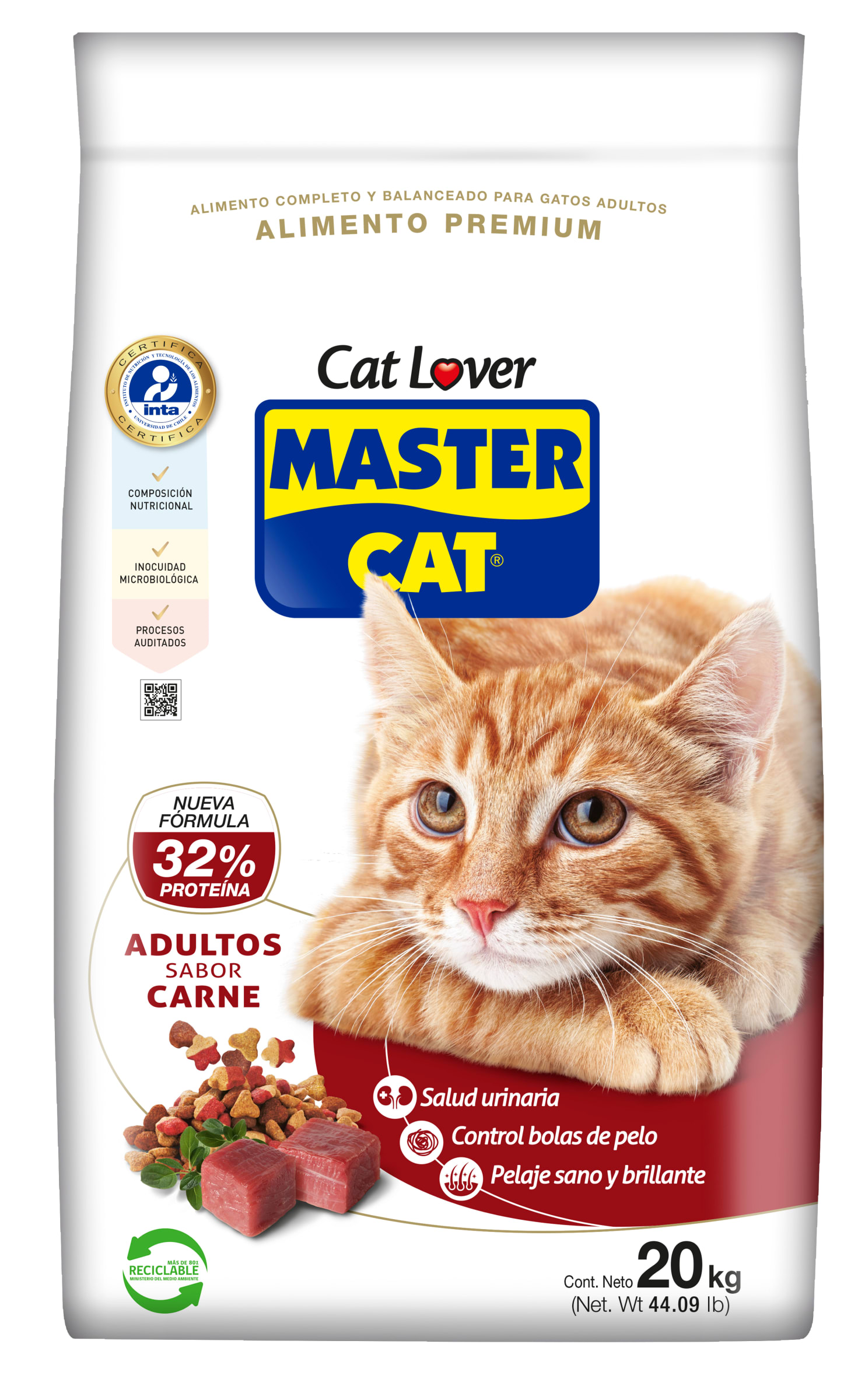 MASTER CAT CARNE ADULTO 20 K. | Nuevo Petgold