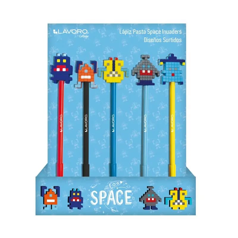 LAPICES PASTA SPACE INVADERS | Aldo Carla