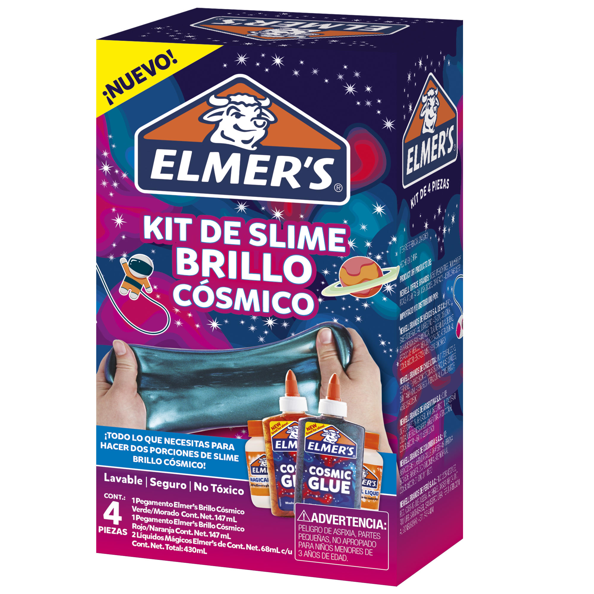 ELMERS SLIME KIT BRILLO COSMICO 4 PIEZAS | Aldo Carla