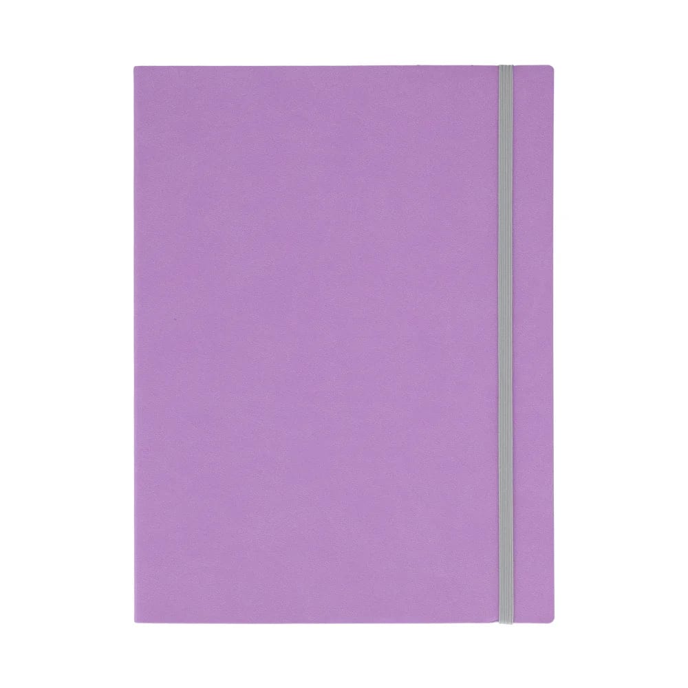 LIBRETA PU 120 HOJAS CON LÍNEAS 18X1,5X24 CM LILA | Aldo Carla