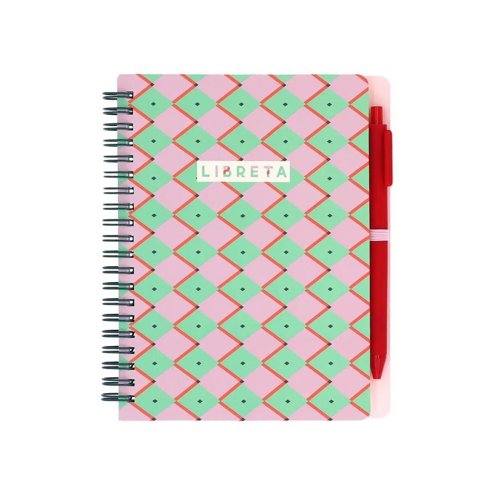 Libreta + Lápiz 100 Hojas con Líneas 15,5x18 cm pop | Aldo Carla