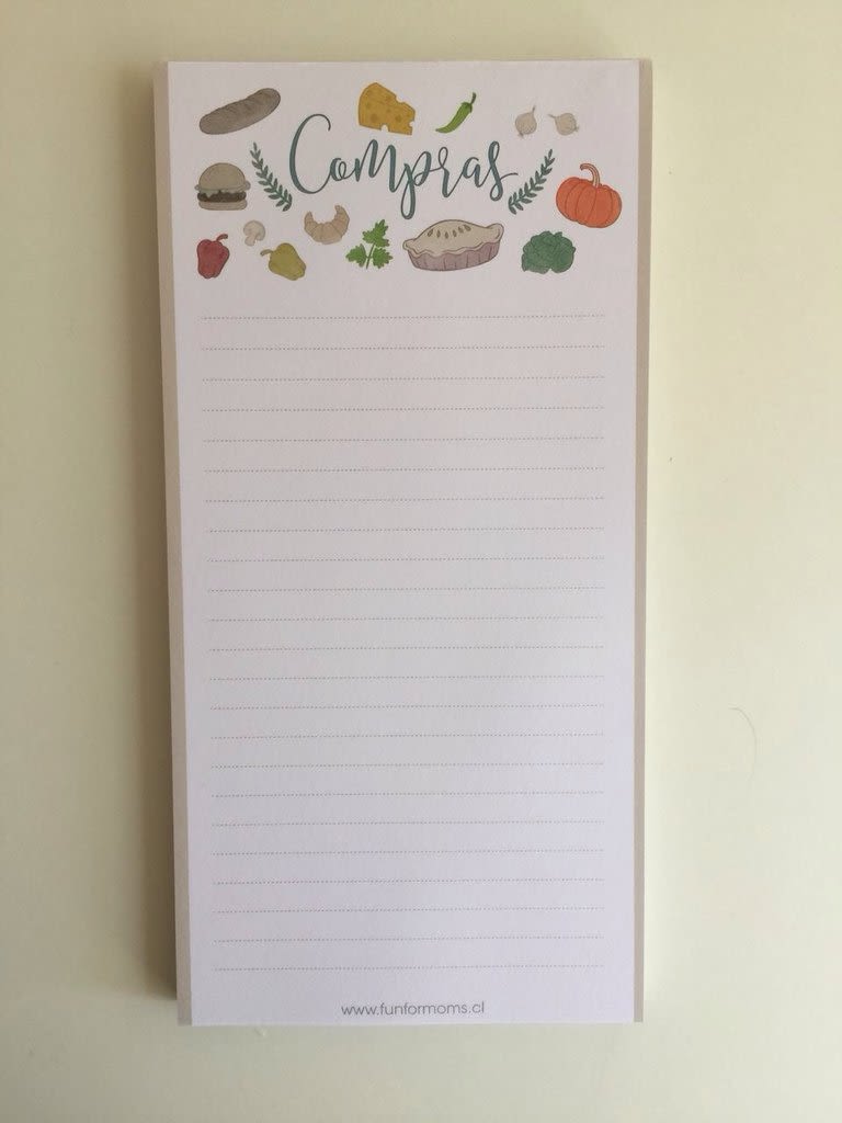Block Notas Compras 11x26cm Imán 50 hojas | Aldo Carla