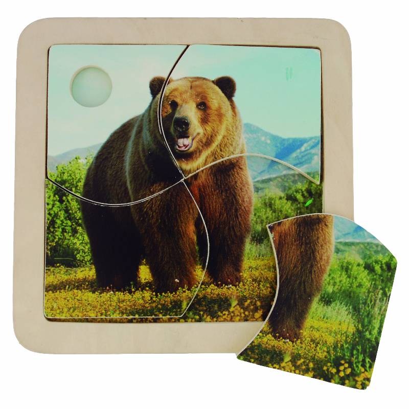 Puzzle Imagen Oso Madera (034) DACTIC | Aldo Carla