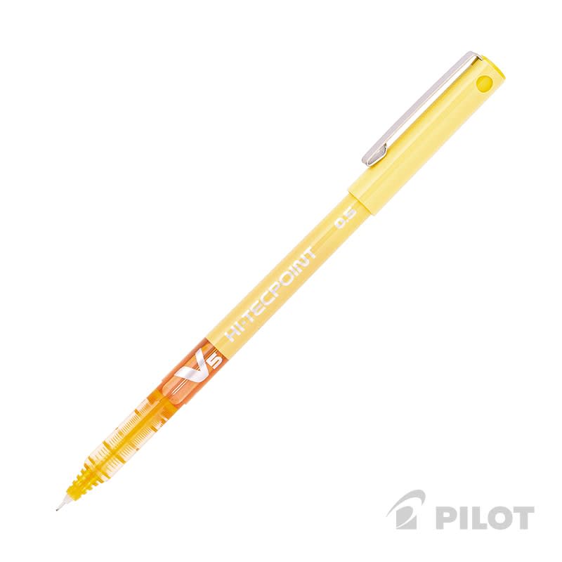 Lápiz Tinta HI-TECPOINT V5 Amarillo PILOT | Aldo Carla