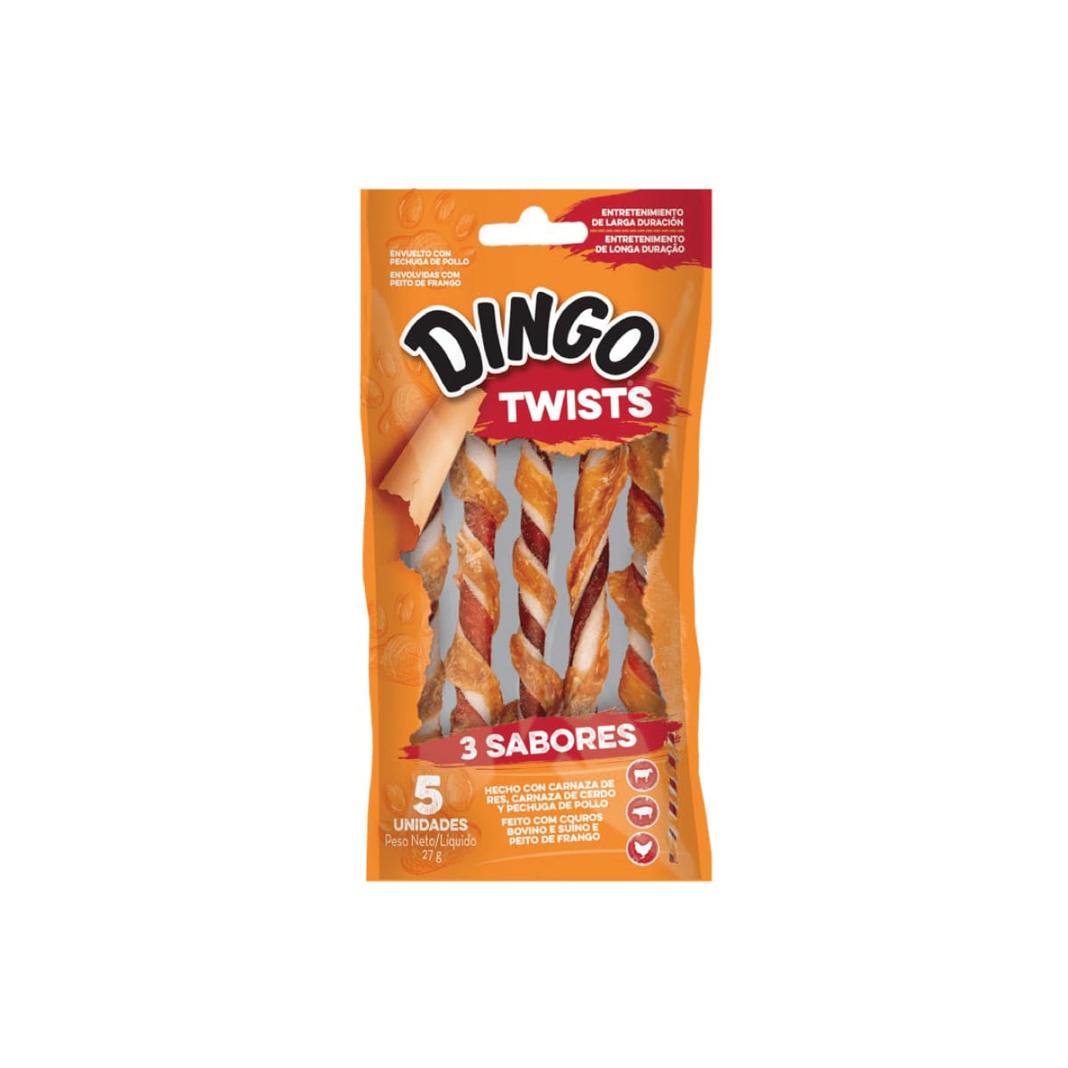 DINGO TRIPLE FLAVOR TWIST 5 PK | Aldo Carla Pets