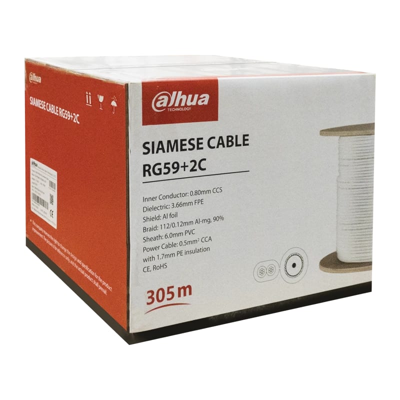 Cable COAXIAL 305M RG59N/2-203 DAHUA | Tienda9