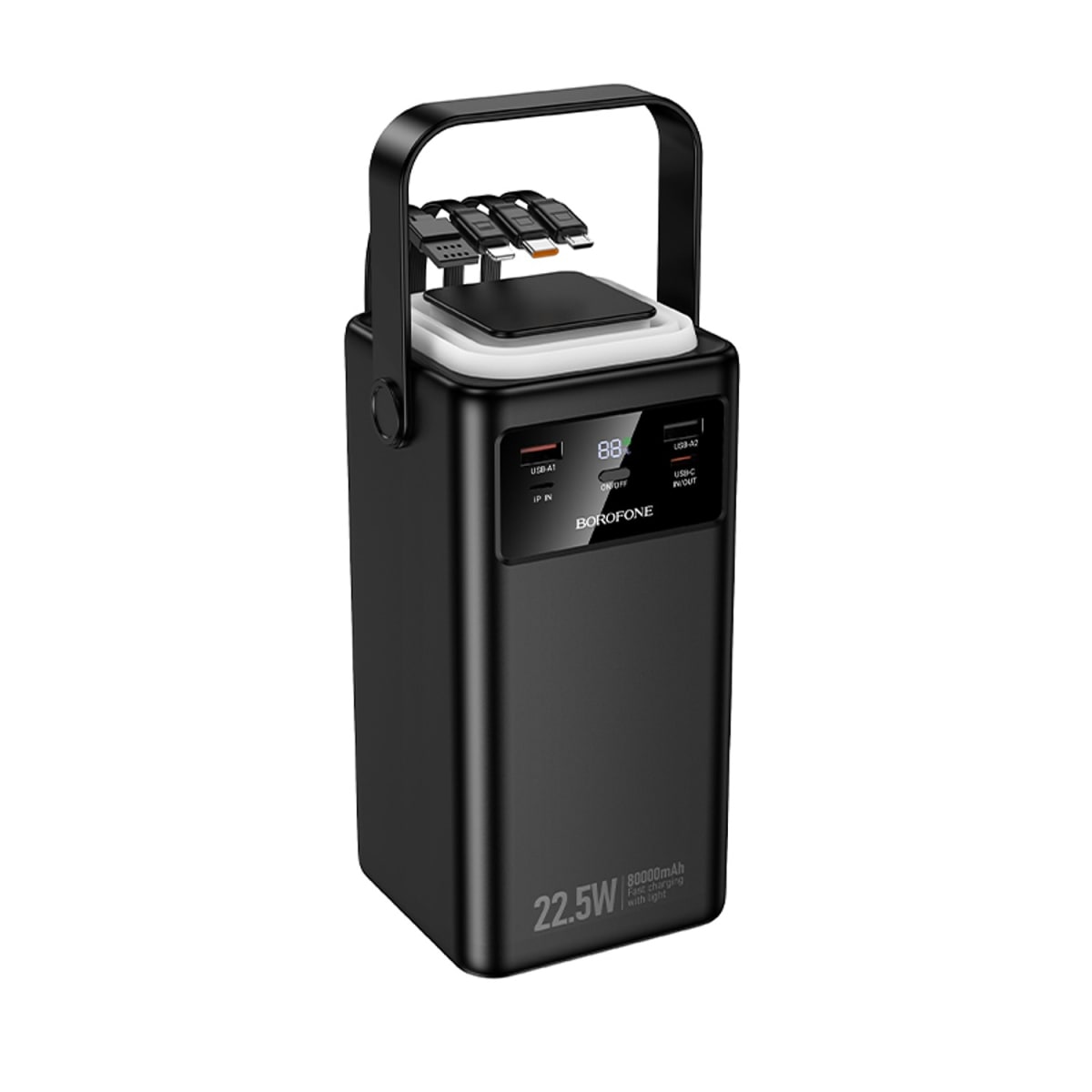 Powerbank Borofone BJ65B High 22.5W+PD20W+4 cables, 80000mAh | PcBeach ...