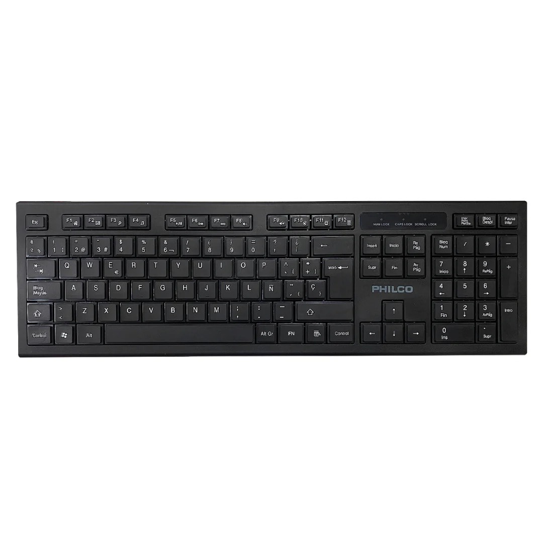 WIRELESS KEYBOARD TECLADO INALAMBRICO PHILCO W601N | PcBeach Tecnología ...