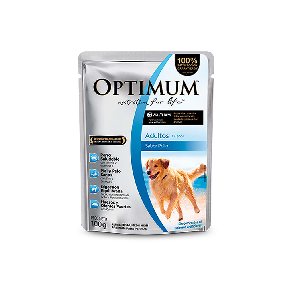 Optimum Pouch Adulto Razas Medianas/Grandes Pollo 100 g | Perruqueria ...