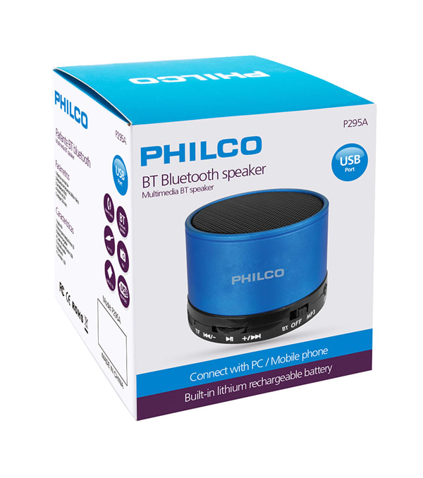 PARLANTE PORTATIL BLUETOOTH/USB P295A BLUE | Phanter