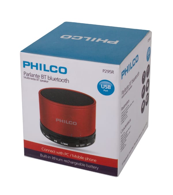 PARLANTE PORTATIL BLUETOOTH-USB P295 RED | Phanter