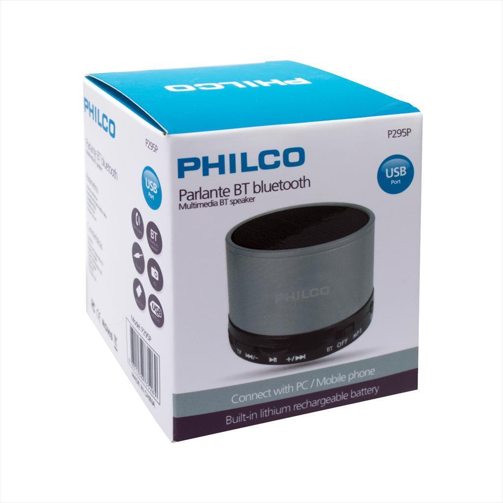 PARLANTE PORTATIL BLUETOOTH-USB P295P PLATA | Phanter
