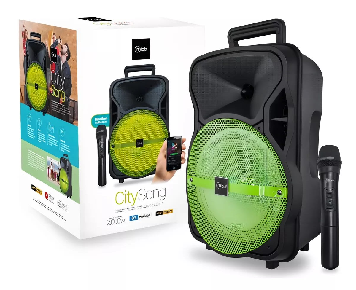 MLAB PARLANTE CITY MIC WIRELESS GREEN 08710 | Phanter