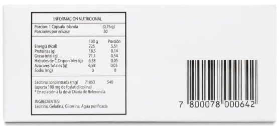 CERBROL FOSFATIDILCOLINA 190 mg | MEMORIA Y CONCENTRACION | 30 Cápsulas ...