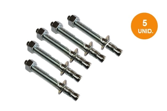 PERNO EXPANSIÓN 1/2 x 5,1/2" (5 UNIDADES) | Novosteel