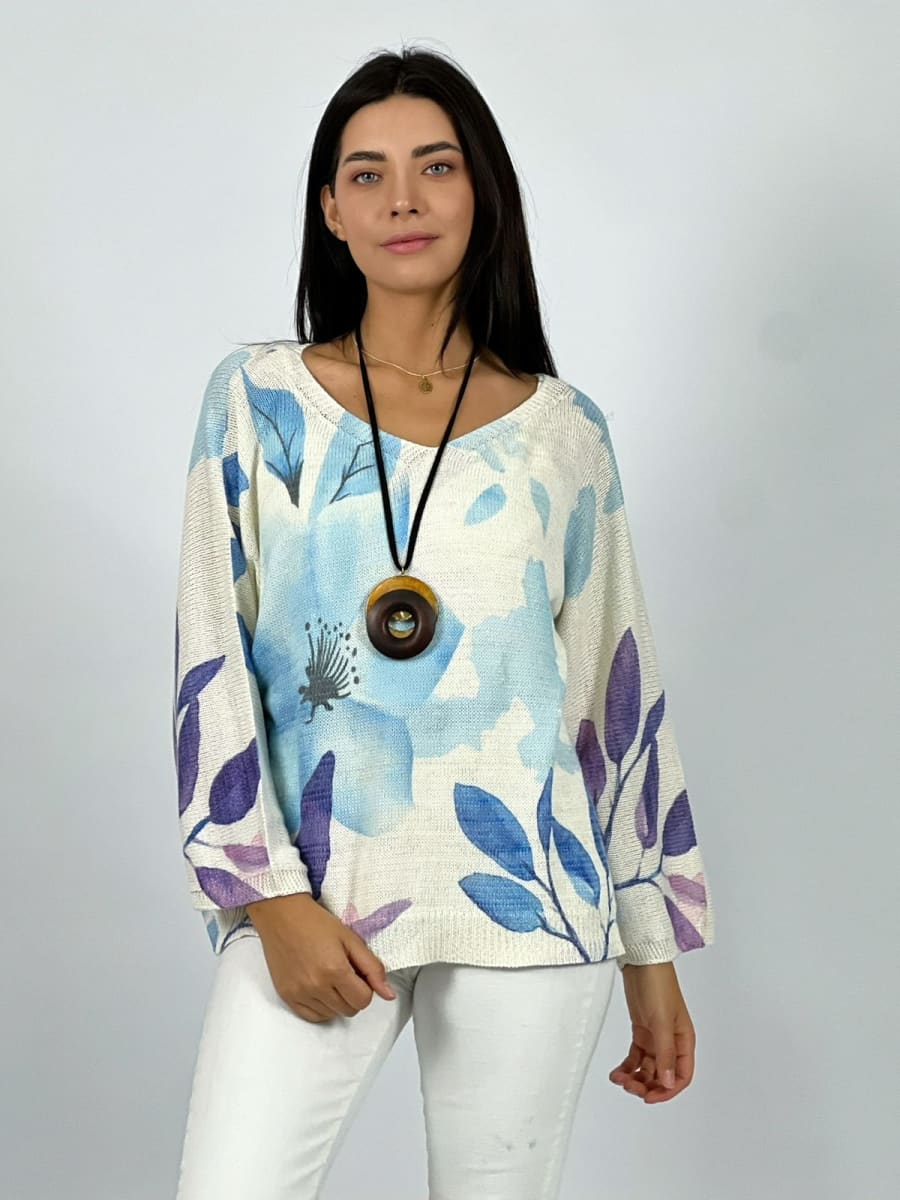 Sweater Con Diseño Flor Cataleya A3-81 | Enigmatica