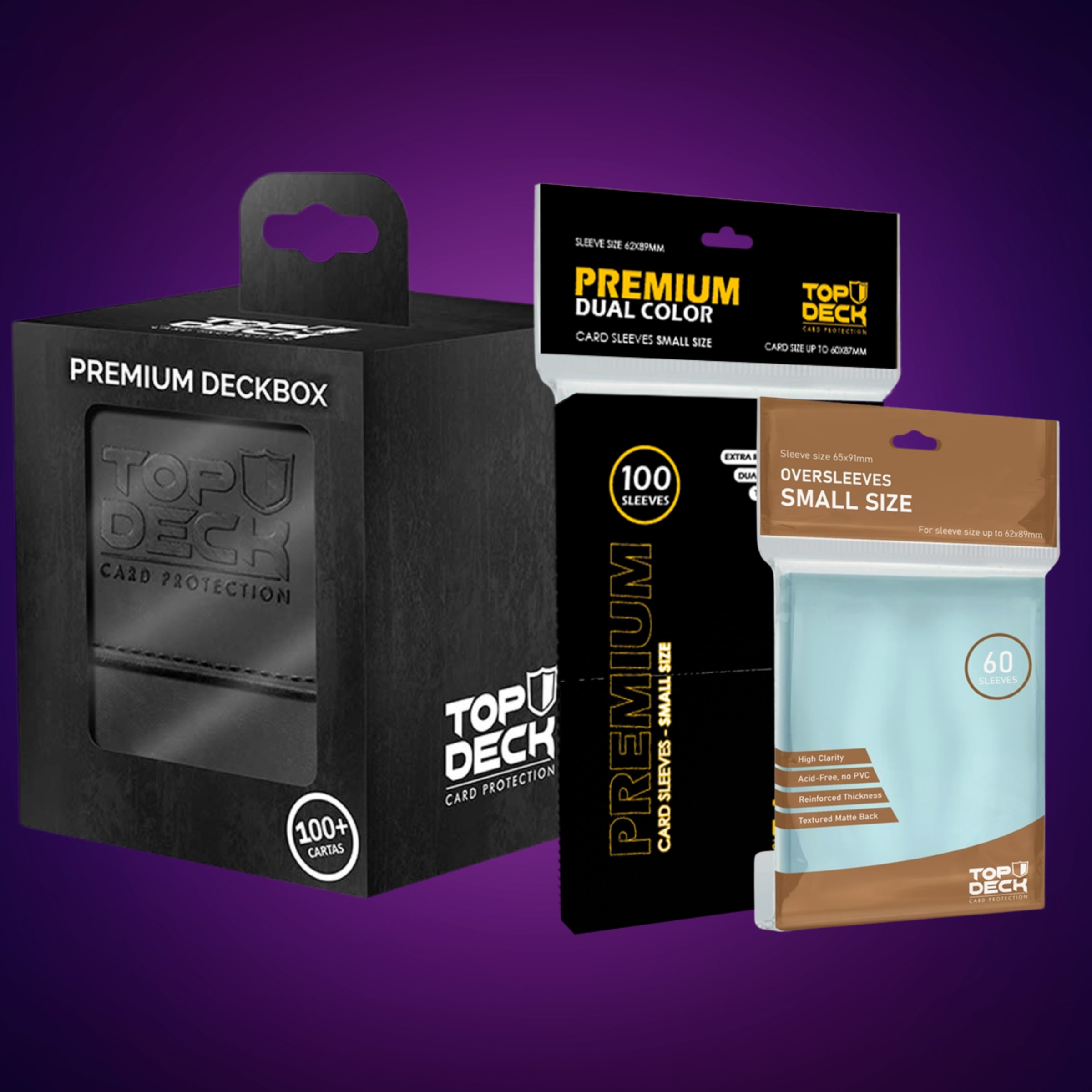 Pack Deck Box Top Deck Premium Negro | One up store | Los Mejores Accesorios Para Tus Cartas
