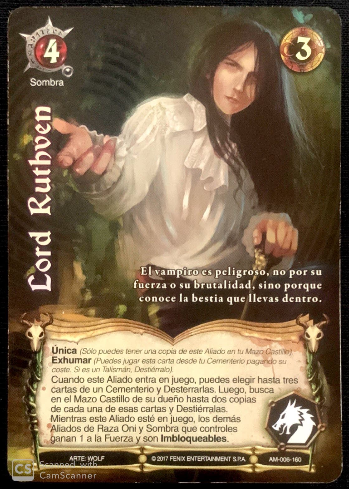 Lord Ruthven | One up store | Los Mejores Accesorios Para Tus Cartas