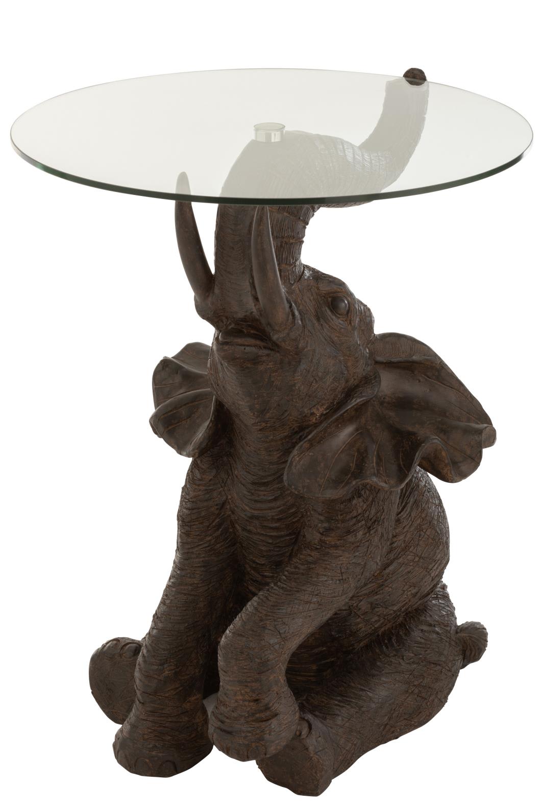 Mesa Elefante Cristal Madera