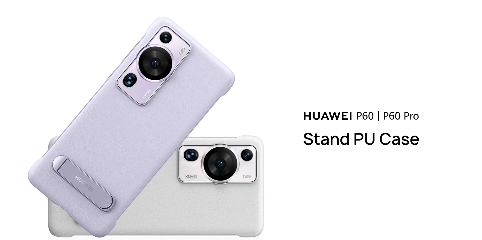 CARCASA P60 Pro Stand PU Case White | Plus Service