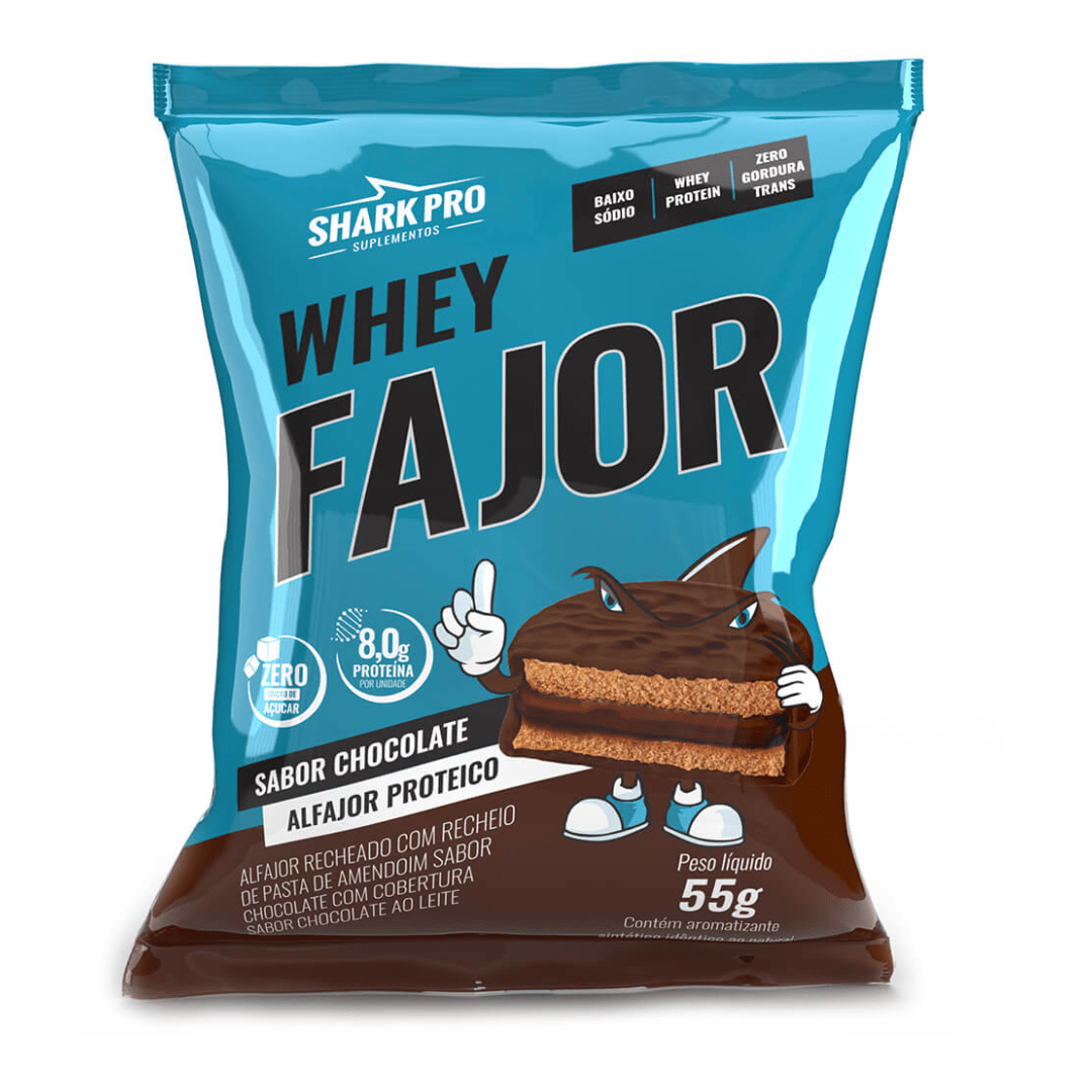 SHARK WHEY ALFAJOR - 12 UNI - CHOCOLATE | STRONGEST.CL