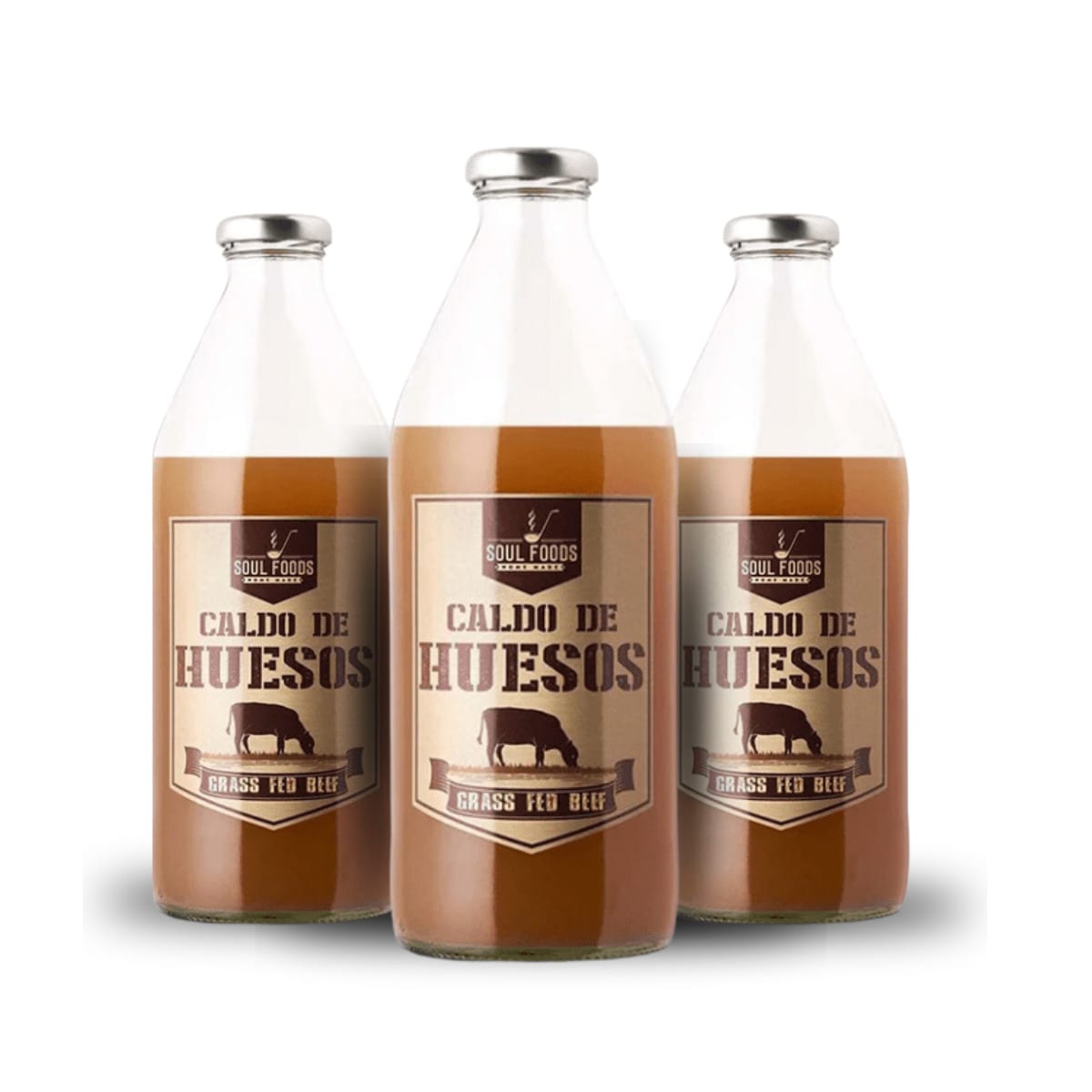 Pack x3 uu. - CALDO de VACUNO de pastoreo - 930 mL - Soul | Espacio Regenera