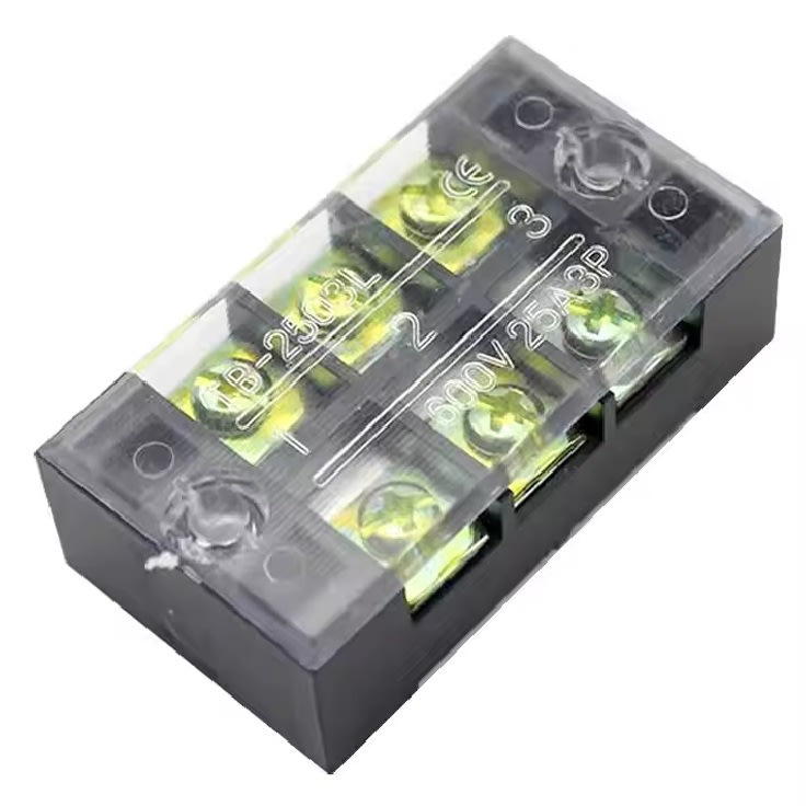 TERMINAL BLOCK 3 VIAS 6P 25A 600V | ELECTRICIDAD PJ