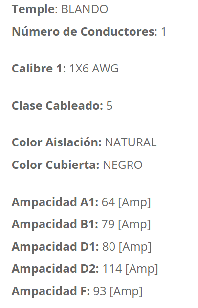 CABLE SUPERFLEX 6 AWG NEGRO | ELECTRICIDAD PJ