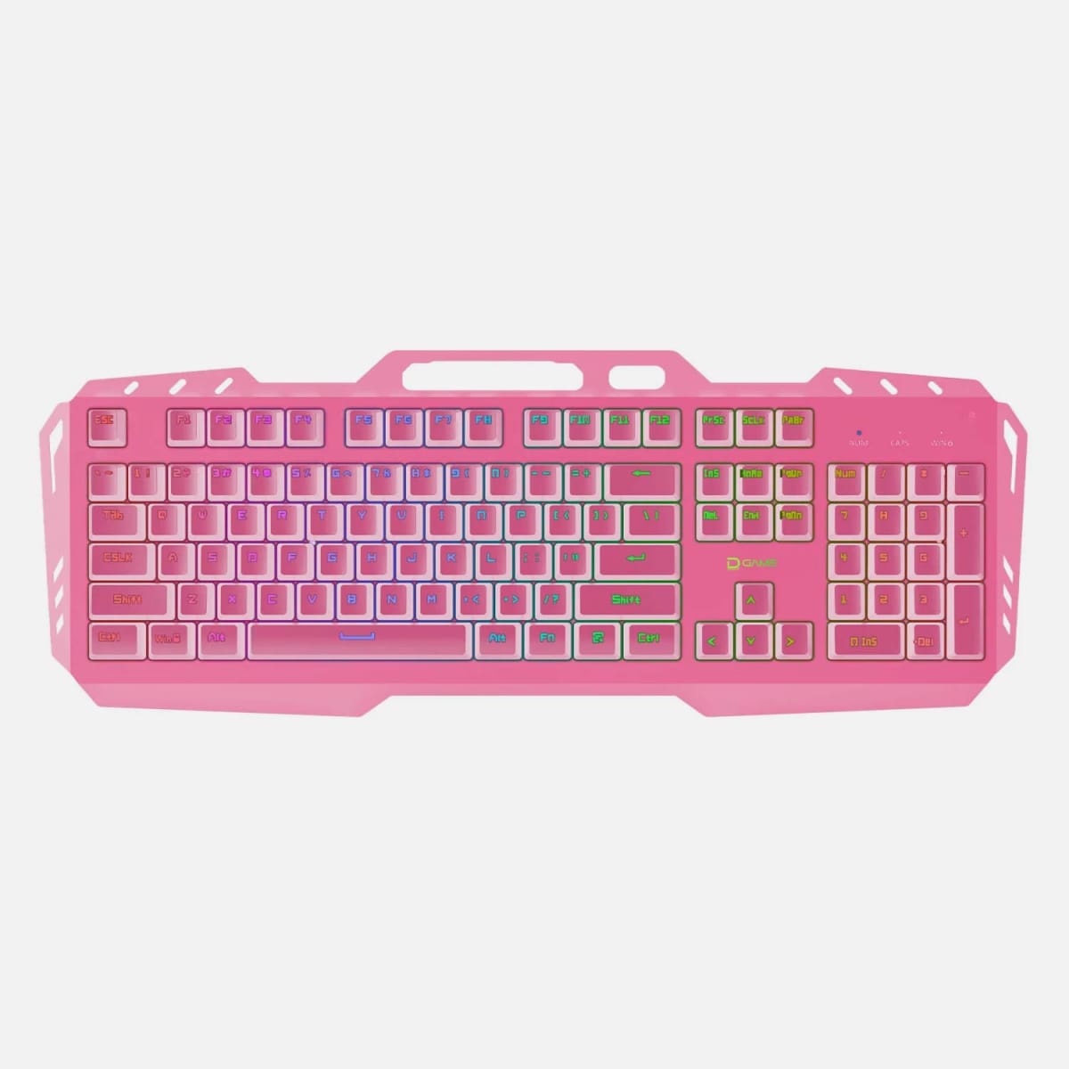 TECLADO GAMING RETROILUM ROSADO USB DATACOM 523777 | Electro Store