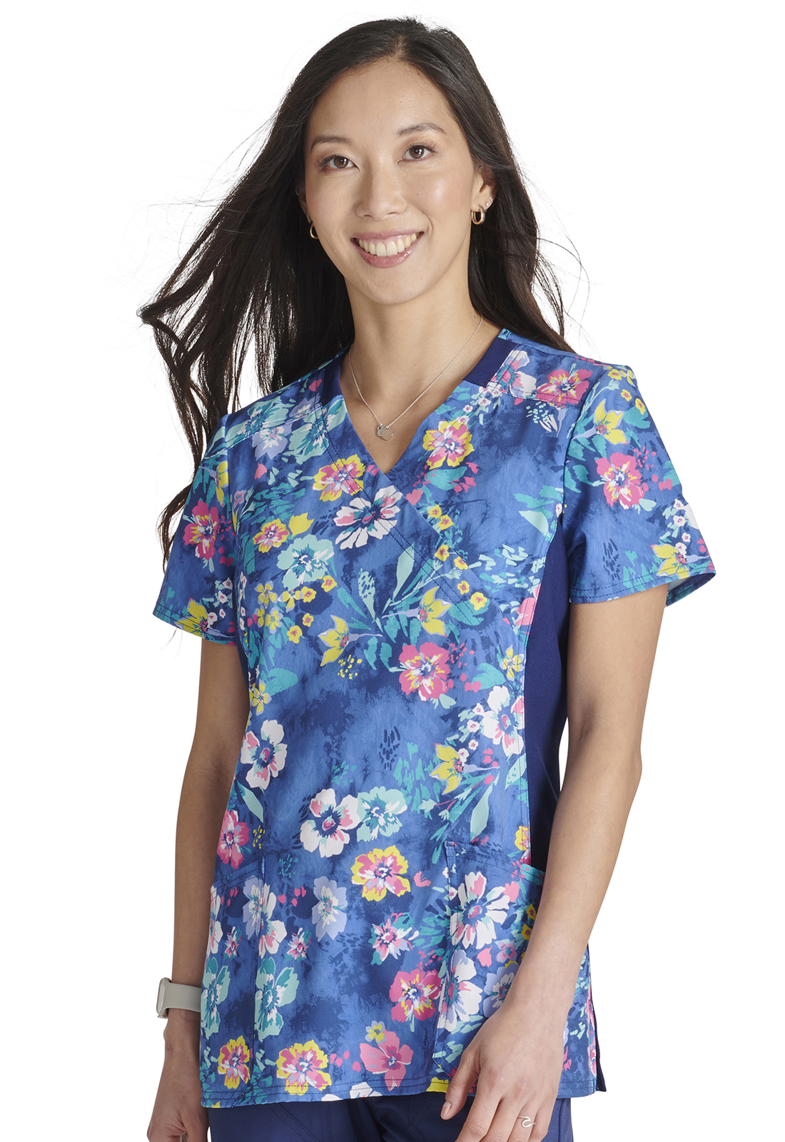 Top Cherokee Iflex flores primaverales Roy | Valdivias Scrubs