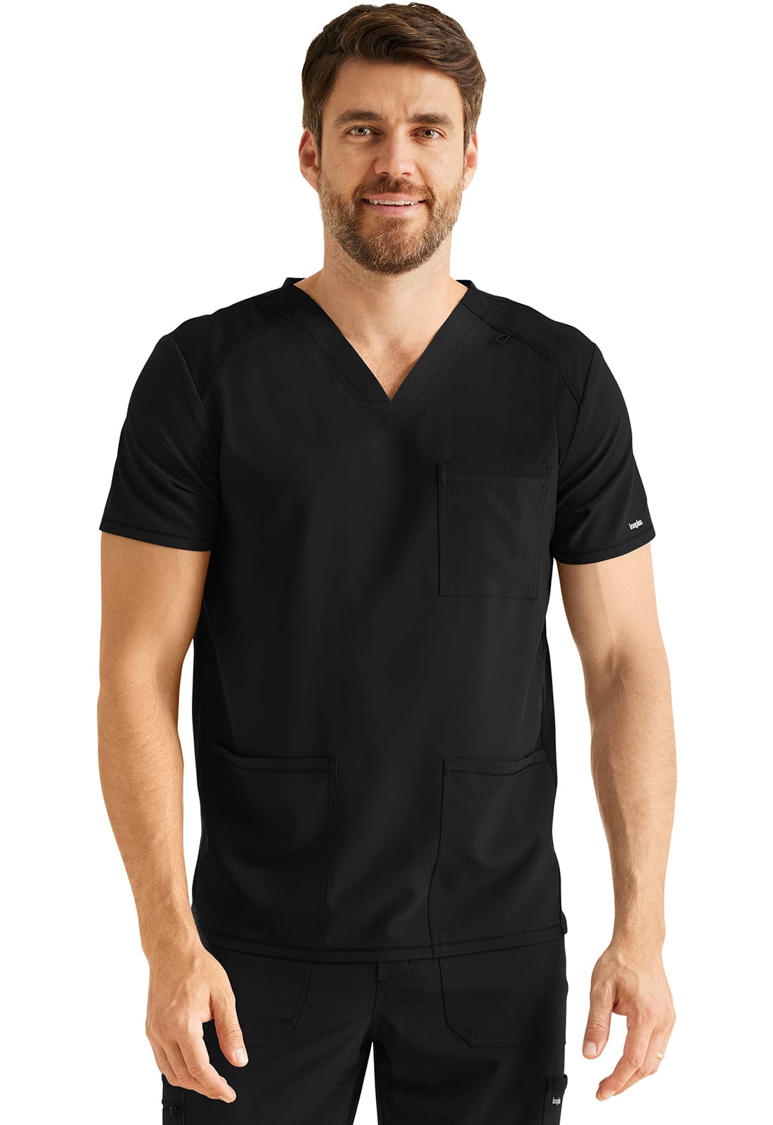 Top Inspira Flex Hombre Negro | Valdivias Scrubs