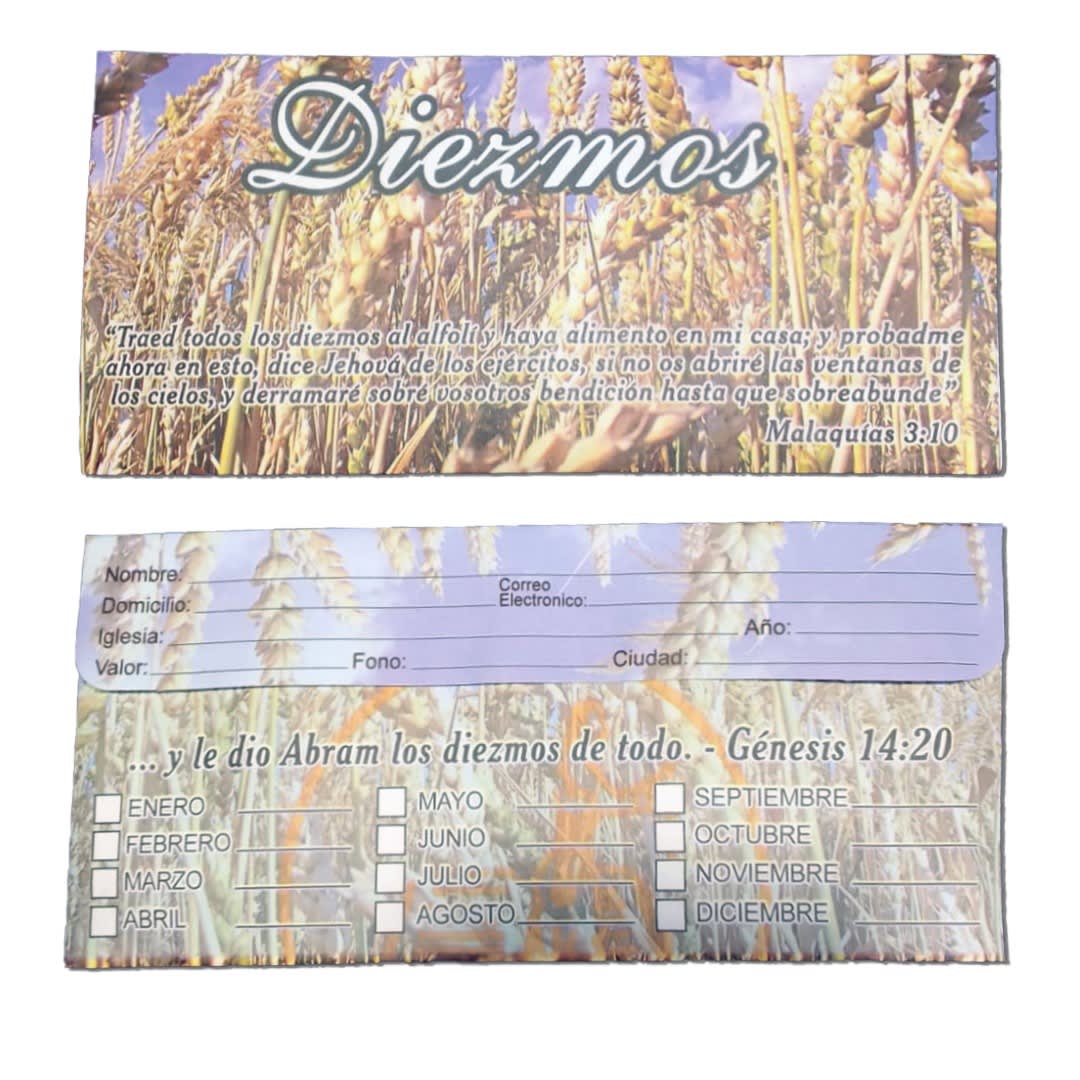 SOBRE DE DIEZMO 50 UNIDADES | Libreria El Peregrino
