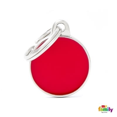 MY FAMILY BASIC HANDMADE RED SMALL CIRCLE | Pet Más