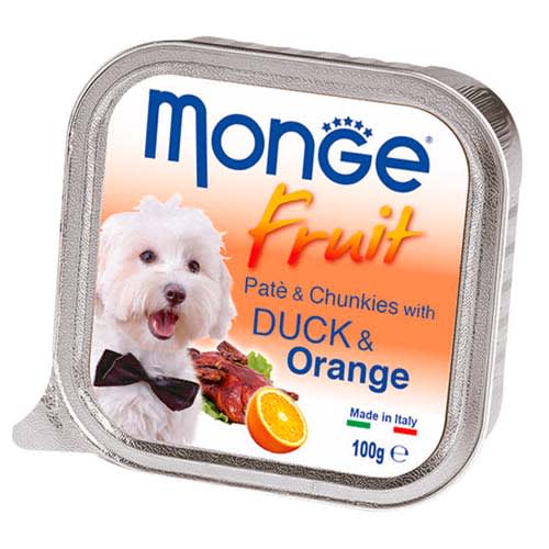 MONGE FRUIT PATO Y NARANJA 100 g | Pet Mas